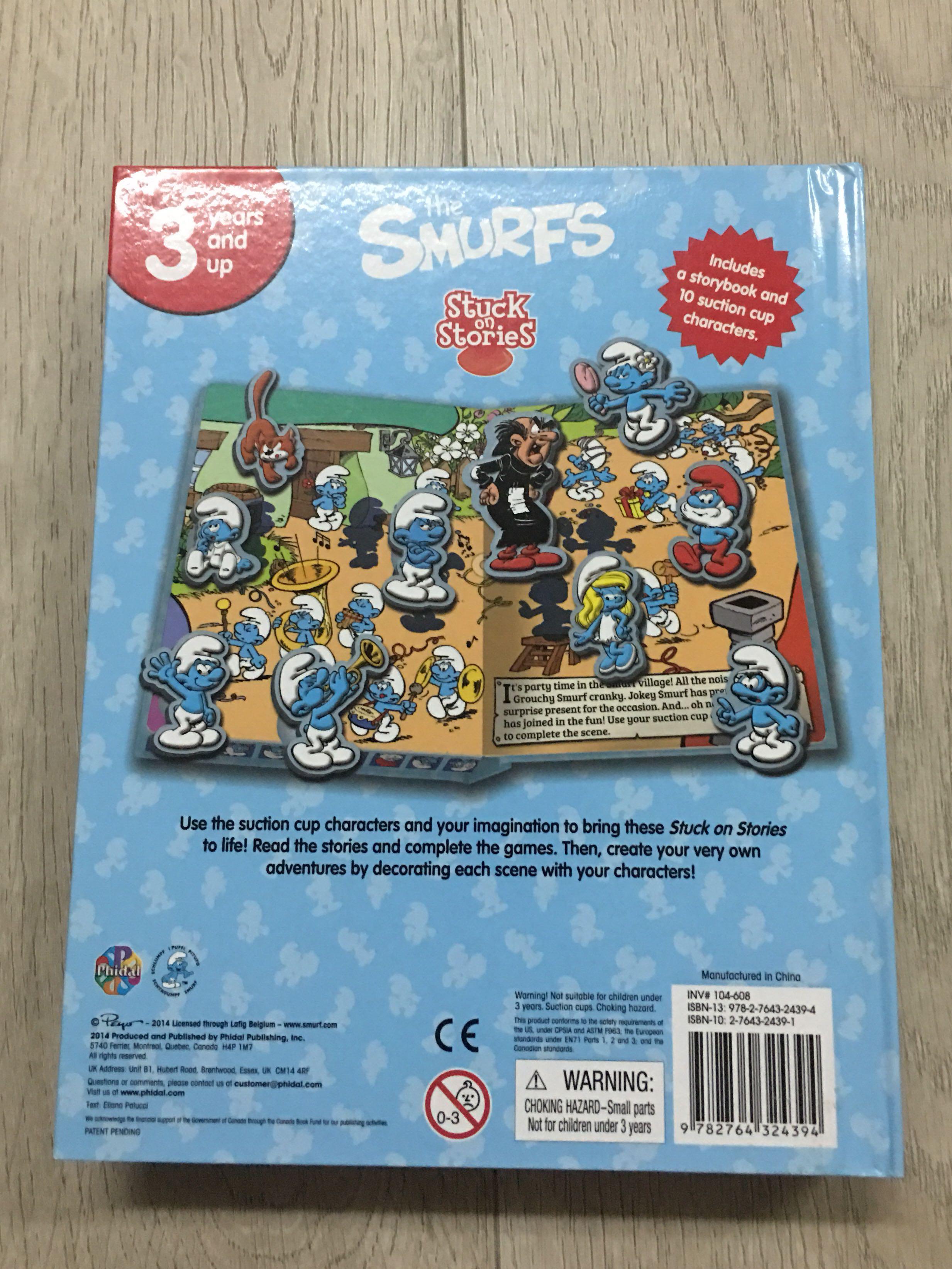 Disney The Smurfs Stuck on Stories, Hobbies & Toys, Books & Magazines, Children's Books on Carousell