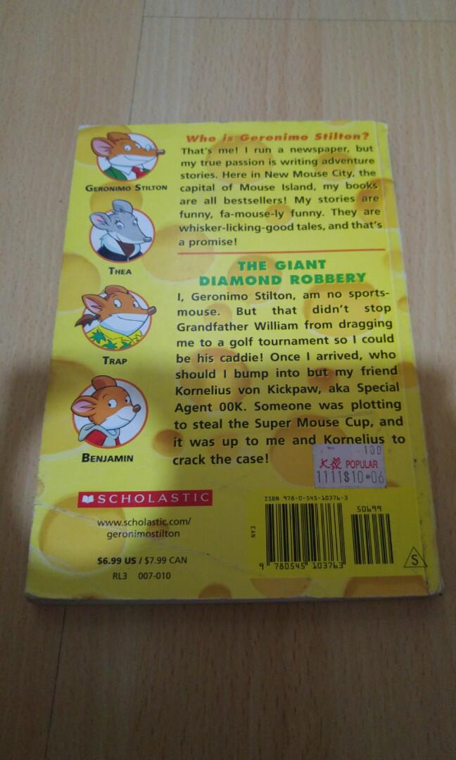 Geronimo Stilton #44 The Giant Diamond Robbery, Hobbies & Toys, Books ...