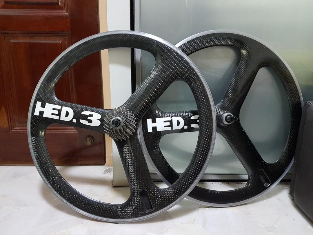 HED 3C tri spokes wheelset 650c, Sports Equipment, Bicycles & Parts, Parts & Accessories on ...