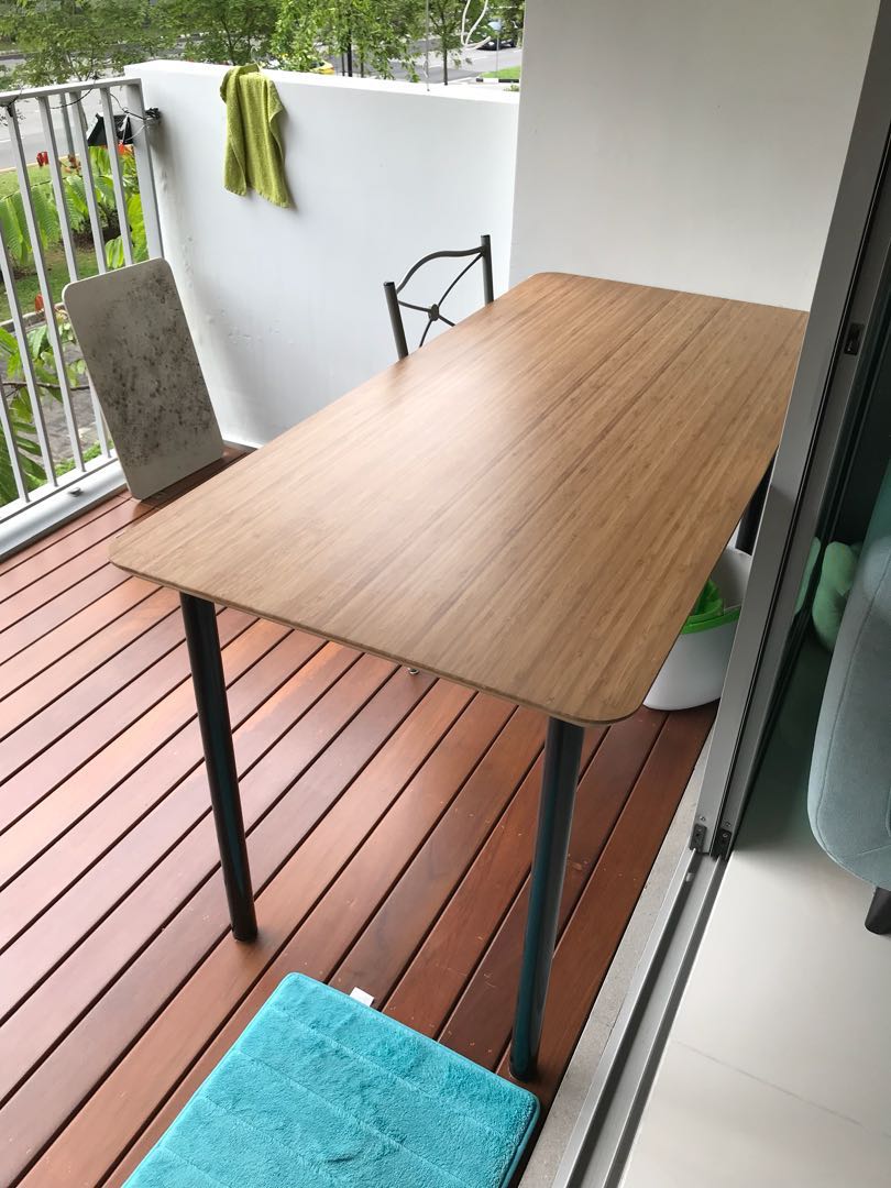 IKEA Hilver Bamboo Table, Furniture & Home Living, Furniture, Tables ...