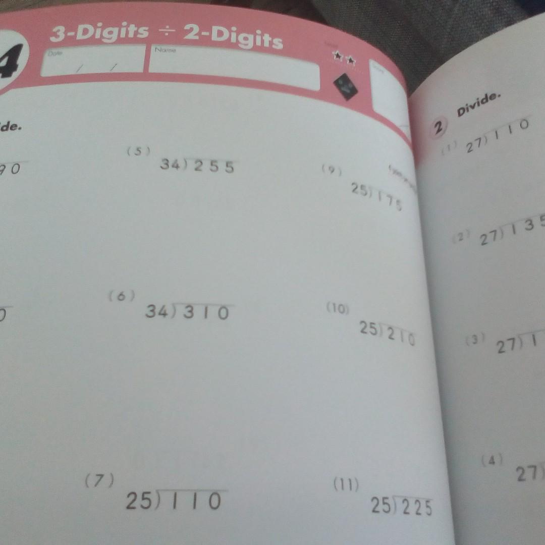 Kumon Division Grade 3,4 , Hobbies & Toys, Books & Magazines ...