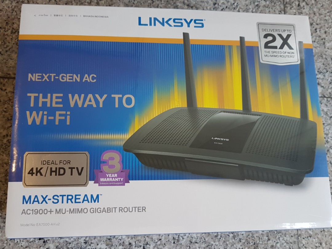 Linksys Router (AC1900 + MU-MIMO Gigabit Router), Electronics, Others ...