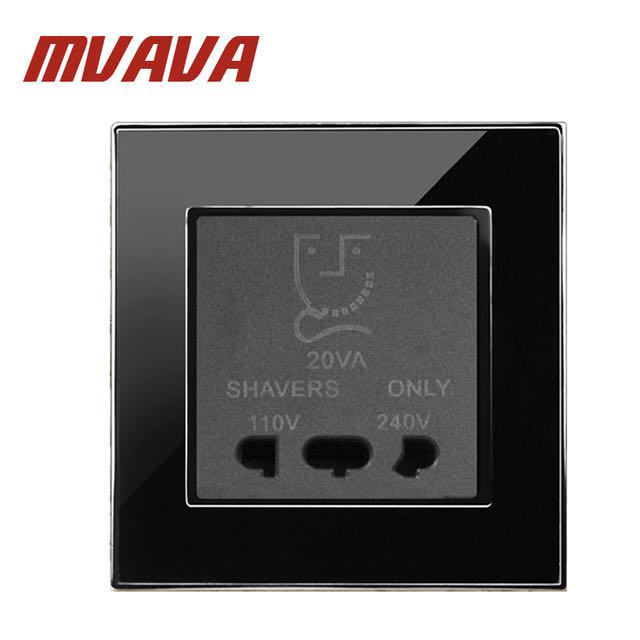 Luxury Shaver Plug Shaving Socket 110 & 240V Outlet Dual Voltage Wall ...