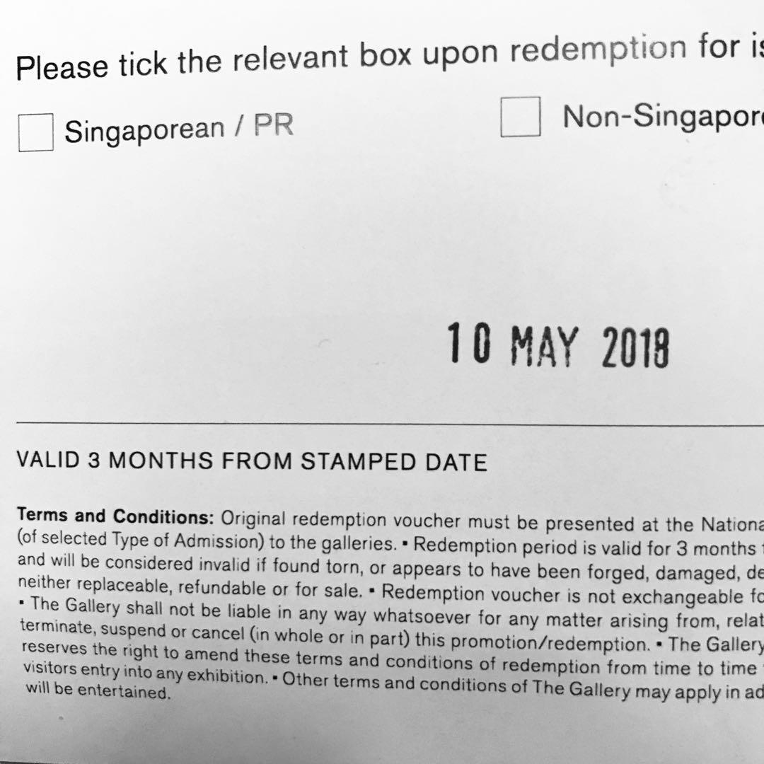 National Gallery Redemption Voucher, Tickets & Vouchers, Vouchers on ...