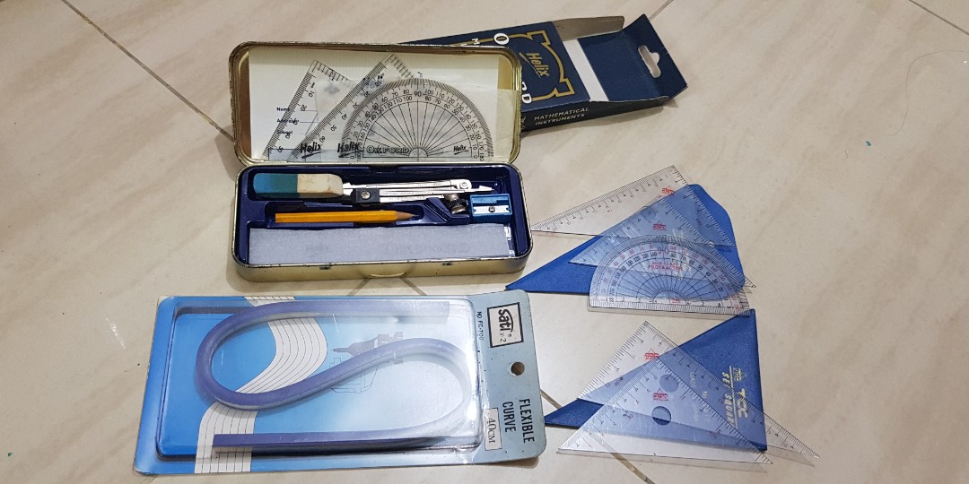 Oxford set of mathematical instruments, Hobbies & Toys, Books ...
