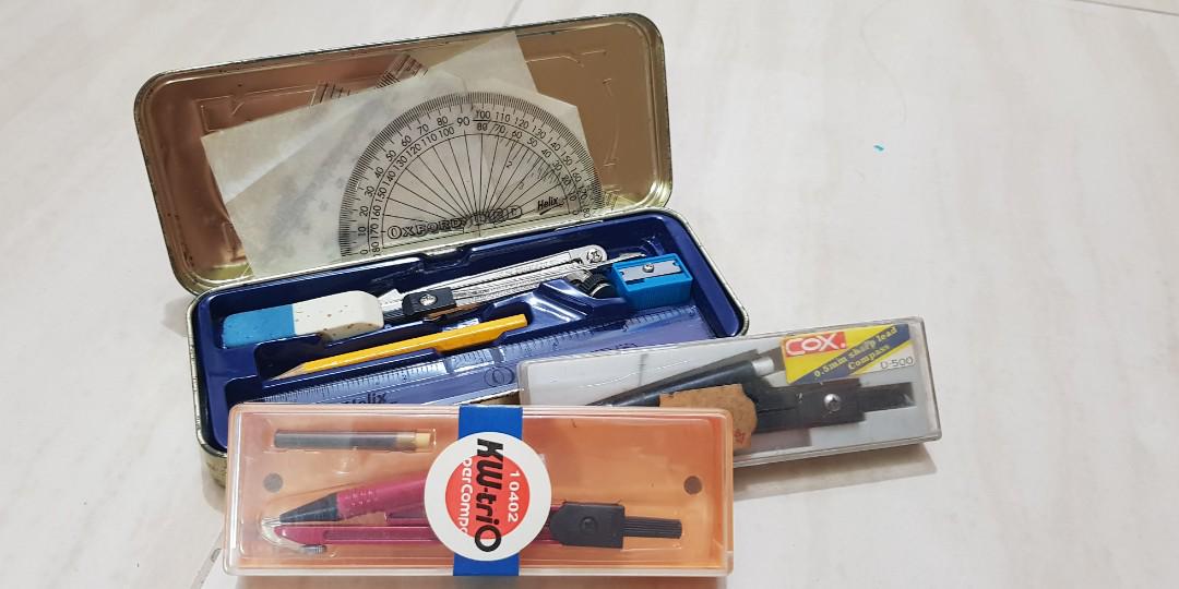 Oxford set of mathematical instruments, Hobbies & Toys, Books ...