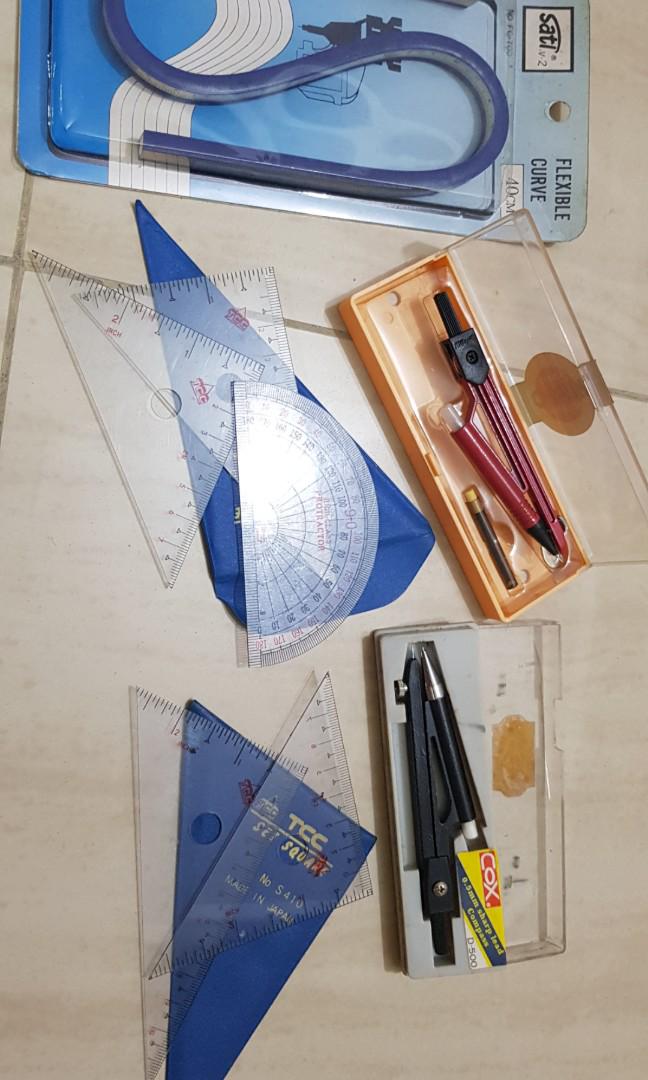 Oxford set of mathematical instruments, Hobbies & Toys, Books ...