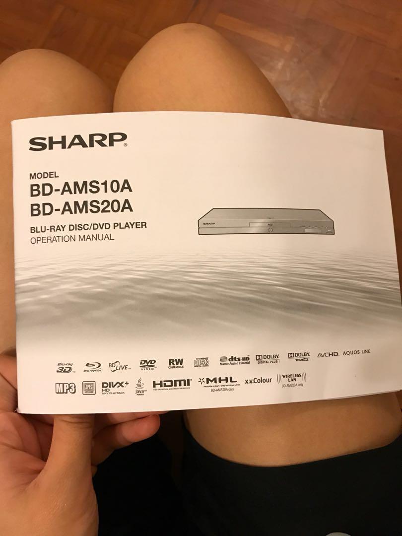 90% new Sharp Aquos 全高清3D 藍光 DVD 機 , 家庭電器, 電視 & 其他娛樂, 藍光及播放器 - Carousell
