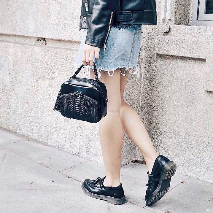 Tallulah Mini Riley in Black Python, Luxury, Bags & Wallets on Carousell