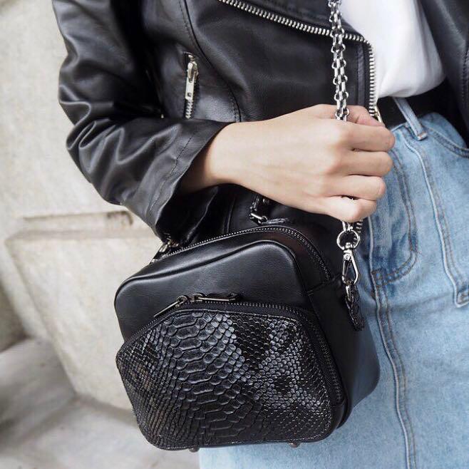 Tallulah Mini Riley in Black Python, Luxury, Bags & Wallets on Carousell