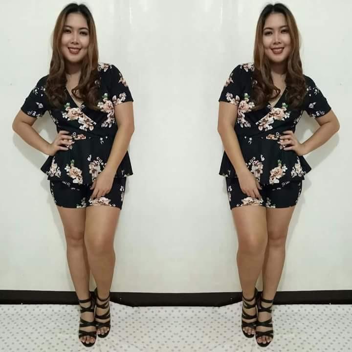 Tania plus size floral terno on Carousell