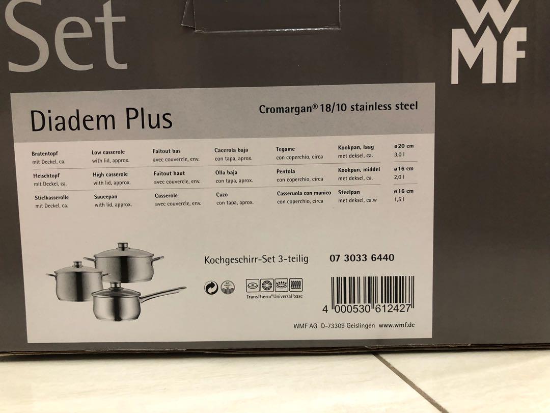 WMF Diadem Plus 3-pc set, Furniture & Home Living, Kitchenware ...