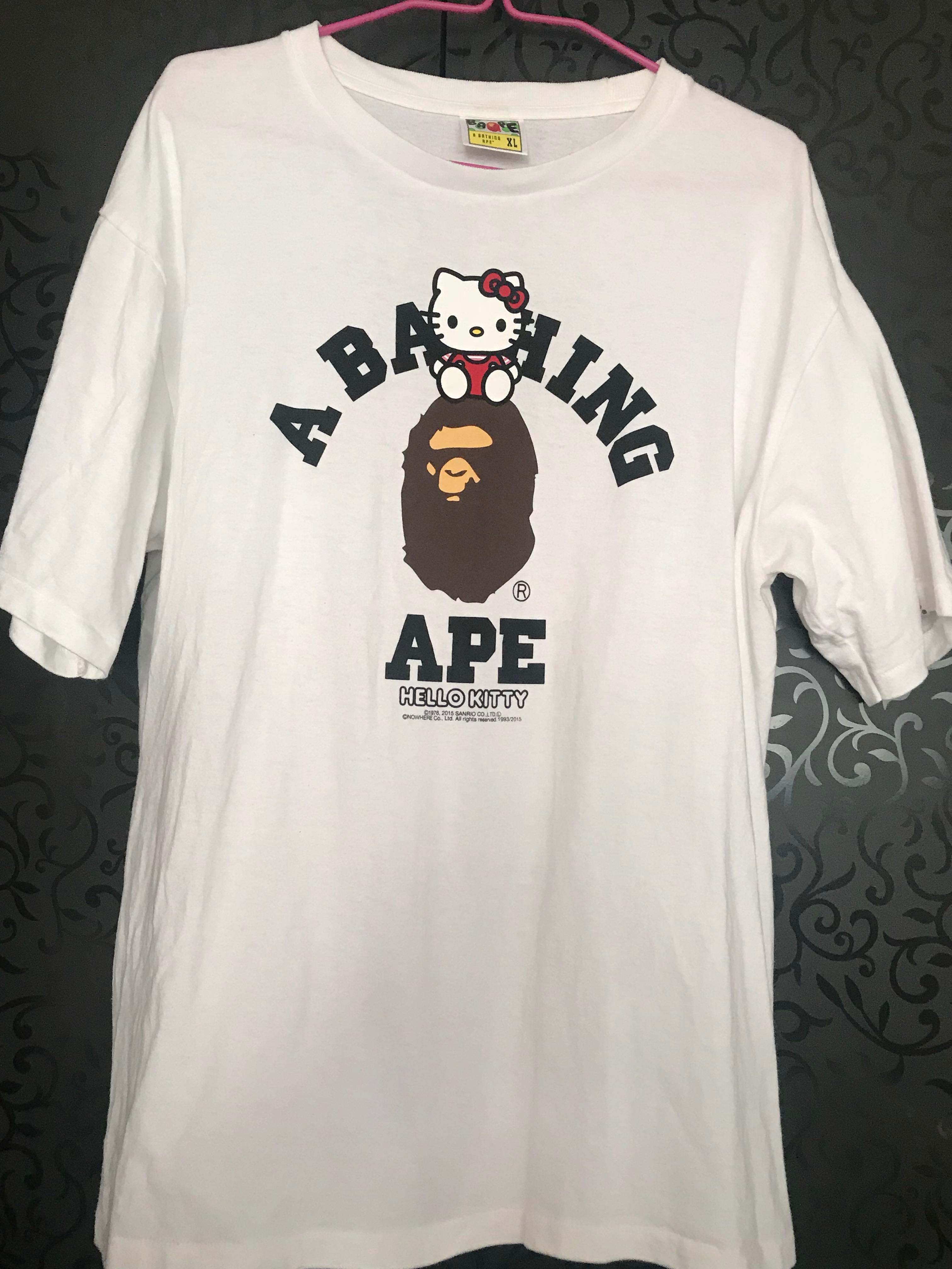 BAPE X HELLO KITTY, Women's Fashion, Tops, Other Tops on Carousell