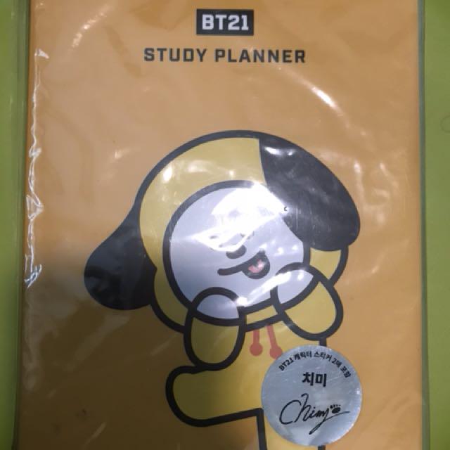 BT21 Study Planner (Chimmy), 興趣及遊戲, 收藏品及紀念品, 明星周邊 - Carousell