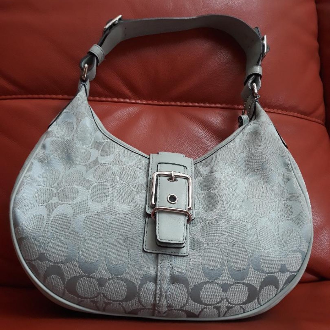 Coach Hobo - sweet baby blue/powder blue, Women's Fashion, Bags ...