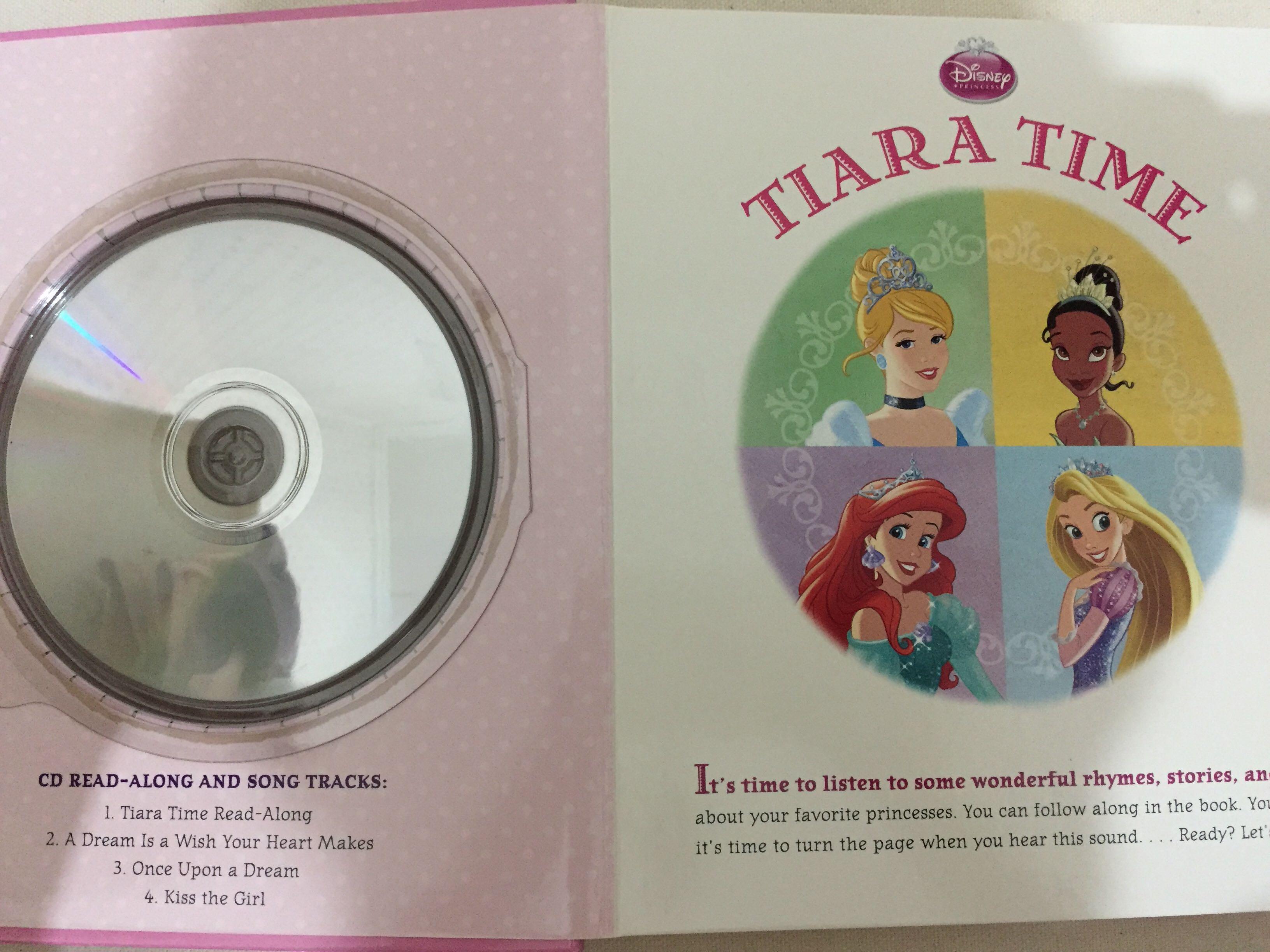 Disney princess Read along story book and CD, Buku & Alat Tulis, Buku ...