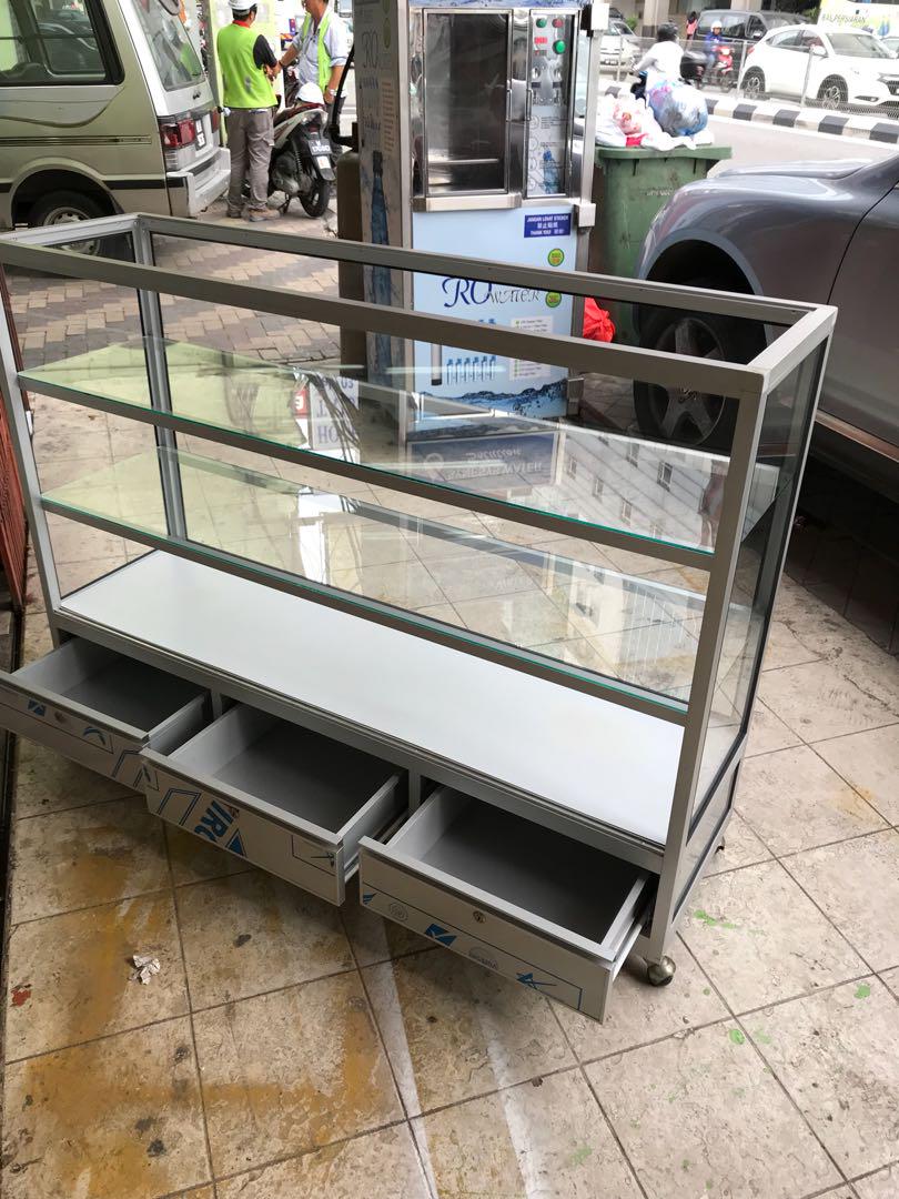 Glass showcase, Furniture & Home Living, Furniture, Shelves, Cabinets ...