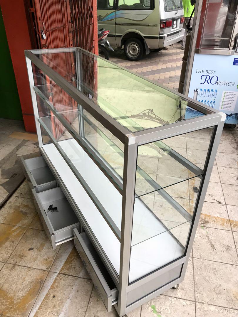 Glass showcase, Furniture & Home Living, Furniture, Shelves, Cabinets ...