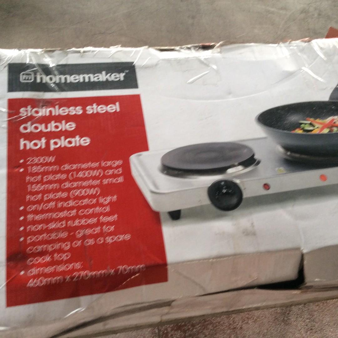 Homemaker Stainless Double Hot Plate, TV & Home Appliances, Kitchen ...