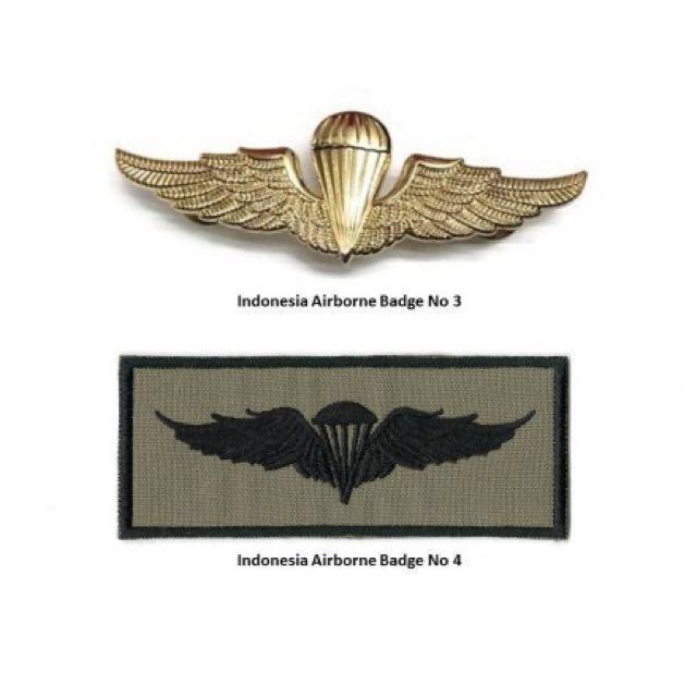 Army SAF Indonesian Airborne Badges on Carousell