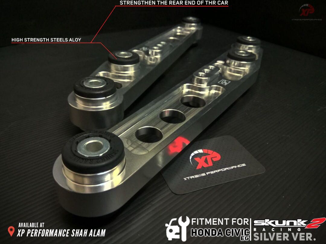 Rear Lower Control Arm Skunk2 For Honda Civic EG Silver Color with ...