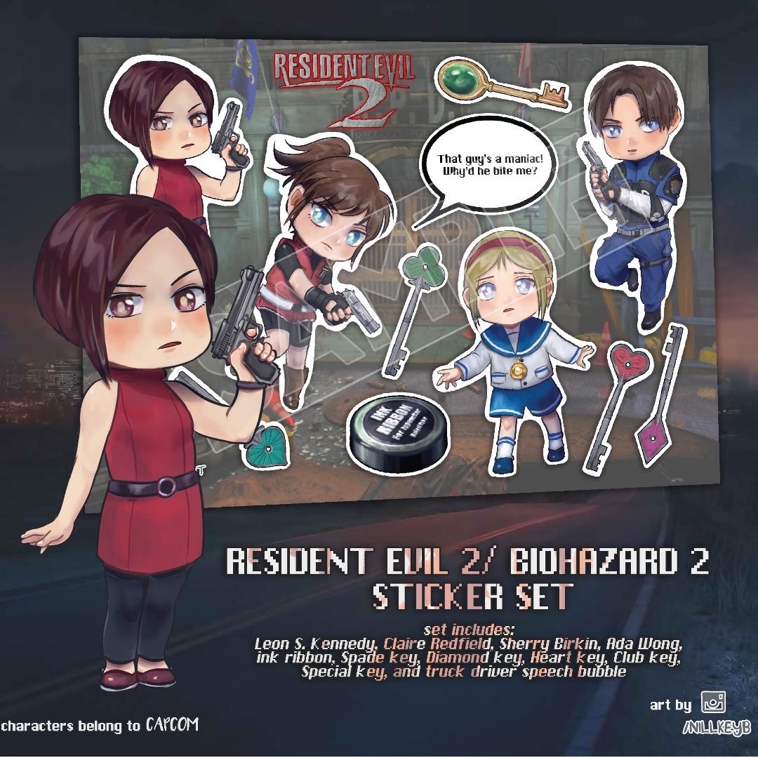 Resident Evil 2 stickers (A5), Hobbies & Toys, Stationery & Craft, Art ...