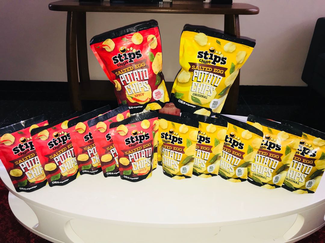 Stips Chips Salted Potato Chips Orig&Spicy Small Big, Food & Drinks ...