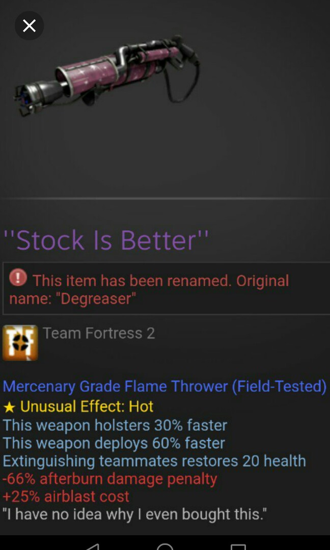 TF2 Unusual Hot Star Crossed Degreaser, Video Gaming, Gaming ...