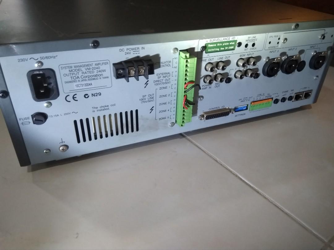 TOA VM-2240 system management amplifier, Audio, Other Audio Equipment ...