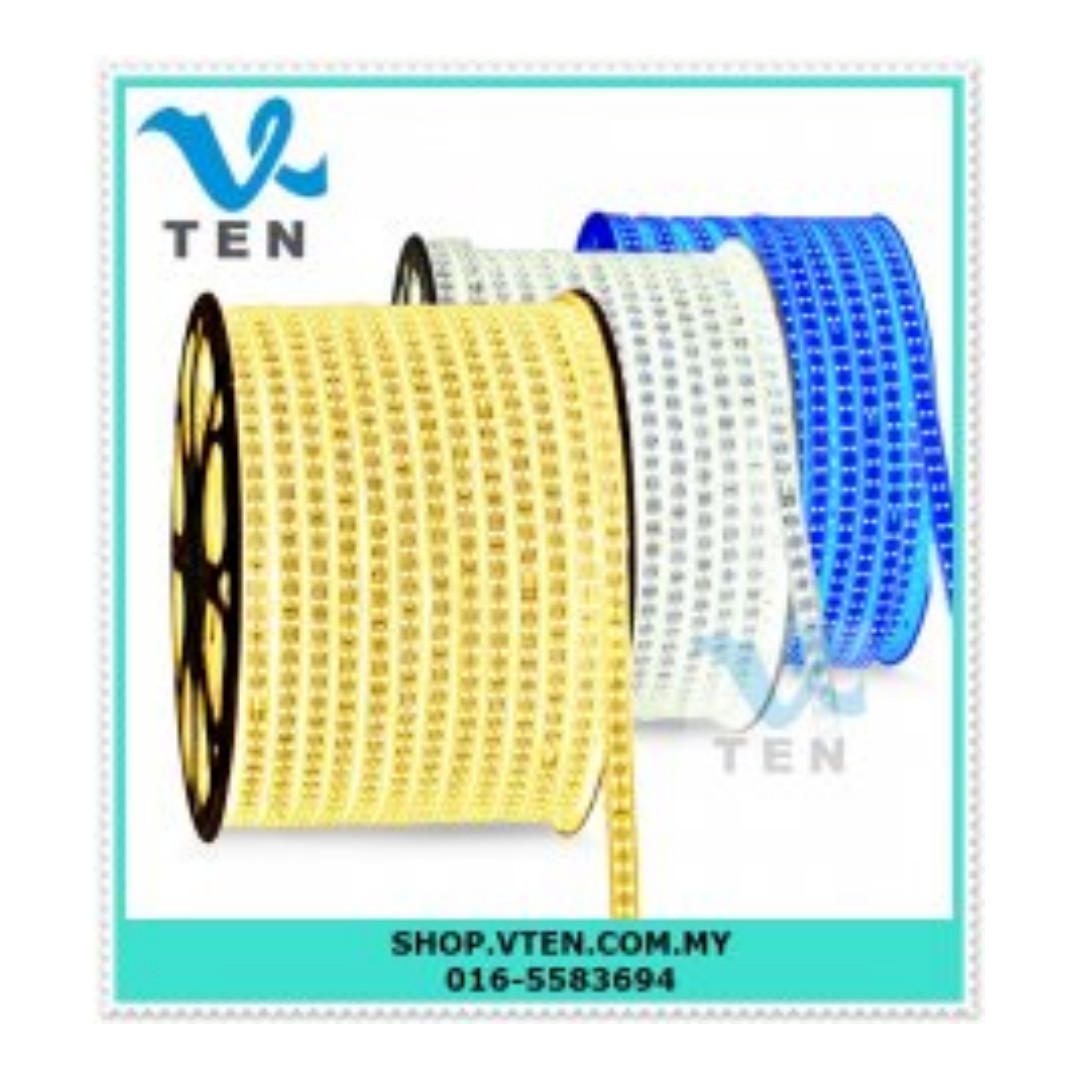 AC220V 180LEDS Double Row LED Strip IP68 20 Meter White, TV & Home ...