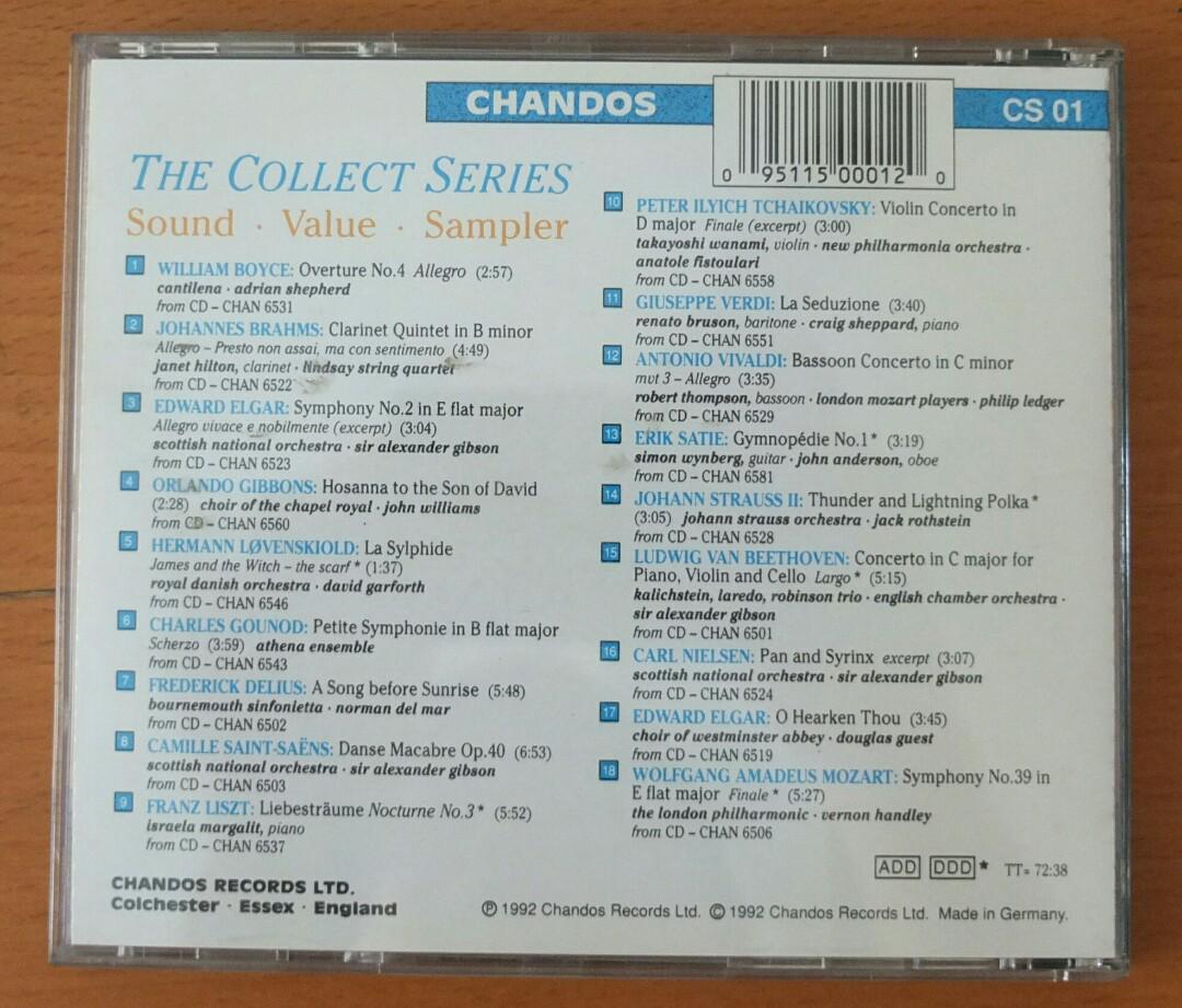 Classical CD: Chandos - The Collect Series, Sound Value Sampler, TV & Home Appliances, TV ...