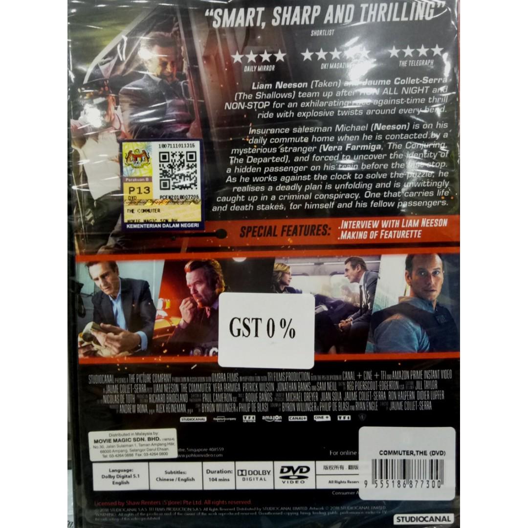 English Movie The Commuter Liam Neeson DVD, Hobbies & Toys, Music ...