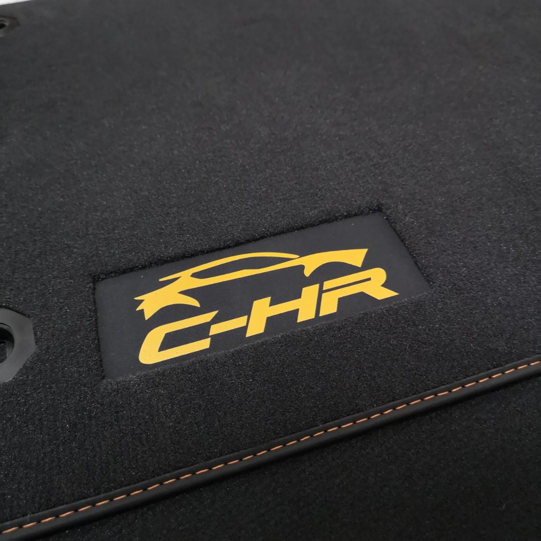 Toyota CHR Custom Velvet Carpet Mats With Custom Logos, Car Accessories ...