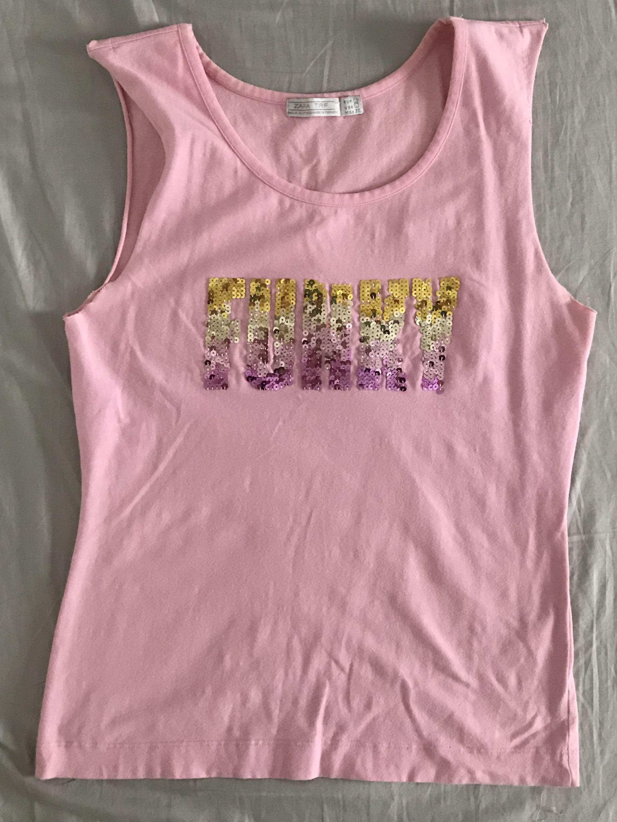 Zara funky top, Women's Fashion, Tops, Sleeveless on Carousell