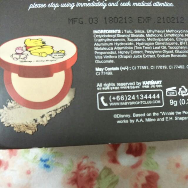 Baby Bright x winnie the pooh honey aa powder pact, Beauty & Personal ...