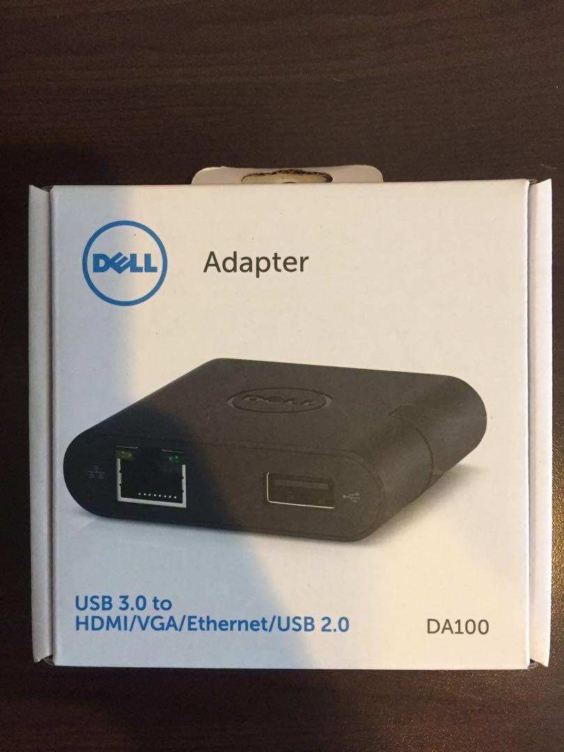Dell DA100 Universal Dongle - USB 3.0 to HDMI/VGA/Ethernet/USB 2.0 ...