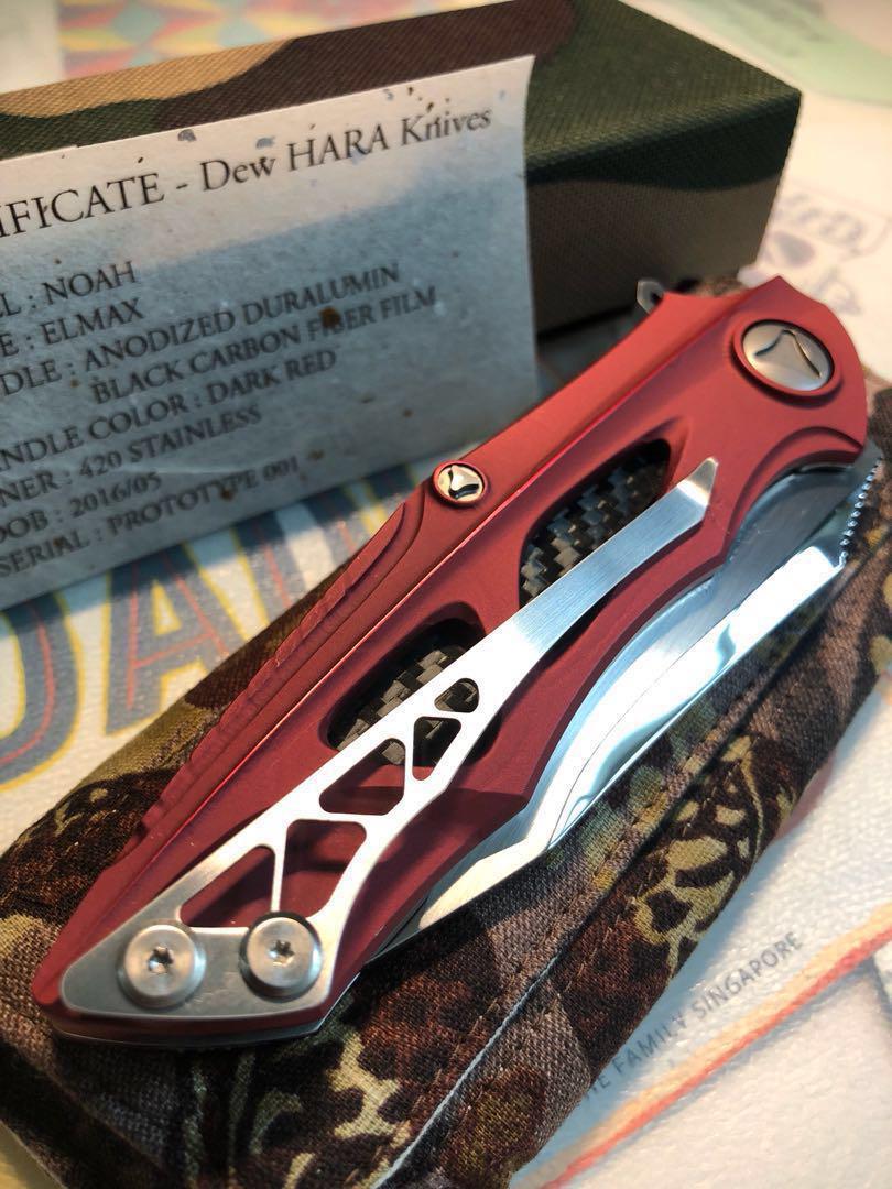 Dew Hara Custom Noah Prototype 001 Flipper 3.375" Mirror Polished Elmax ...