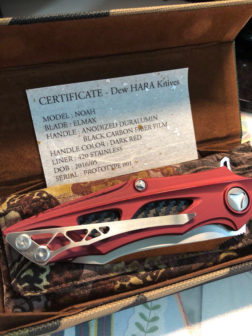 Dew Hara Custom Noah Prototype 001 Flipper 3.375" Mirror Polished Elmax ...