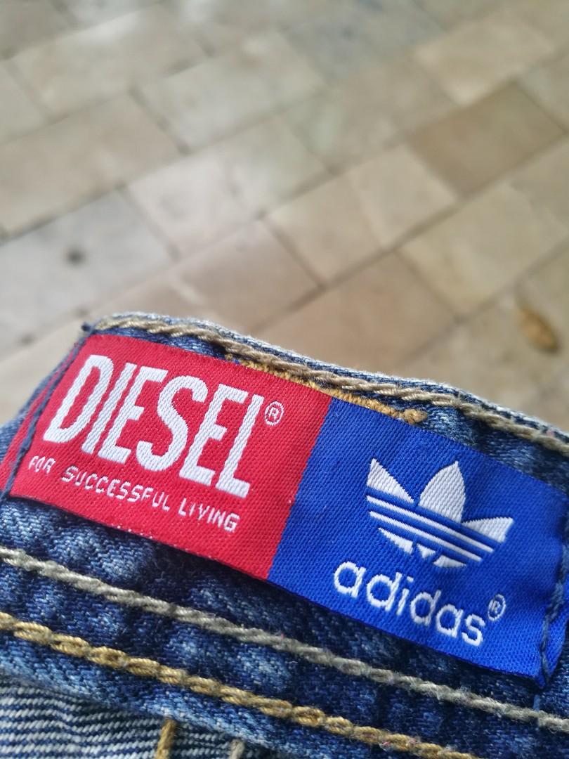 Diesel x Adidas Originals Collaboration Denim Pants, Men's Fashion ...