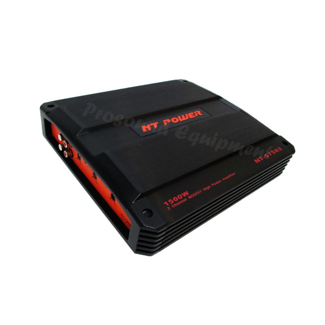 NT POWER 2 CHANNEL 1500W MOSFET HIGH POWER AMPLIFIER (NT-S7502) CAR ...