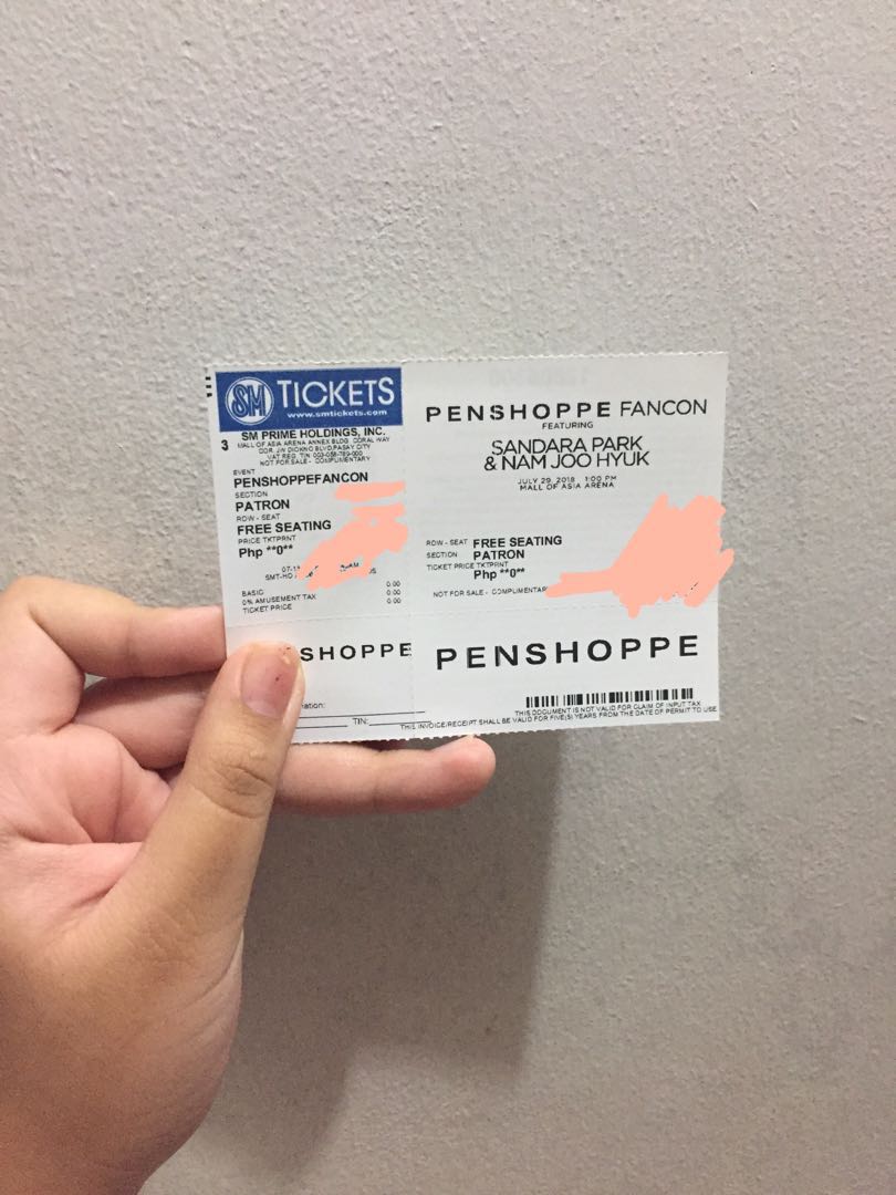 PENSHOPPE fancon Patron Ticket Nam Joo Hyuk and Sandra Park, Tickets ...