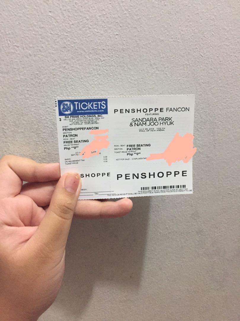 PENSHOPPE fancon Patron Ticket Nam Joo Hyuk and Sandra Park, Tickets ...