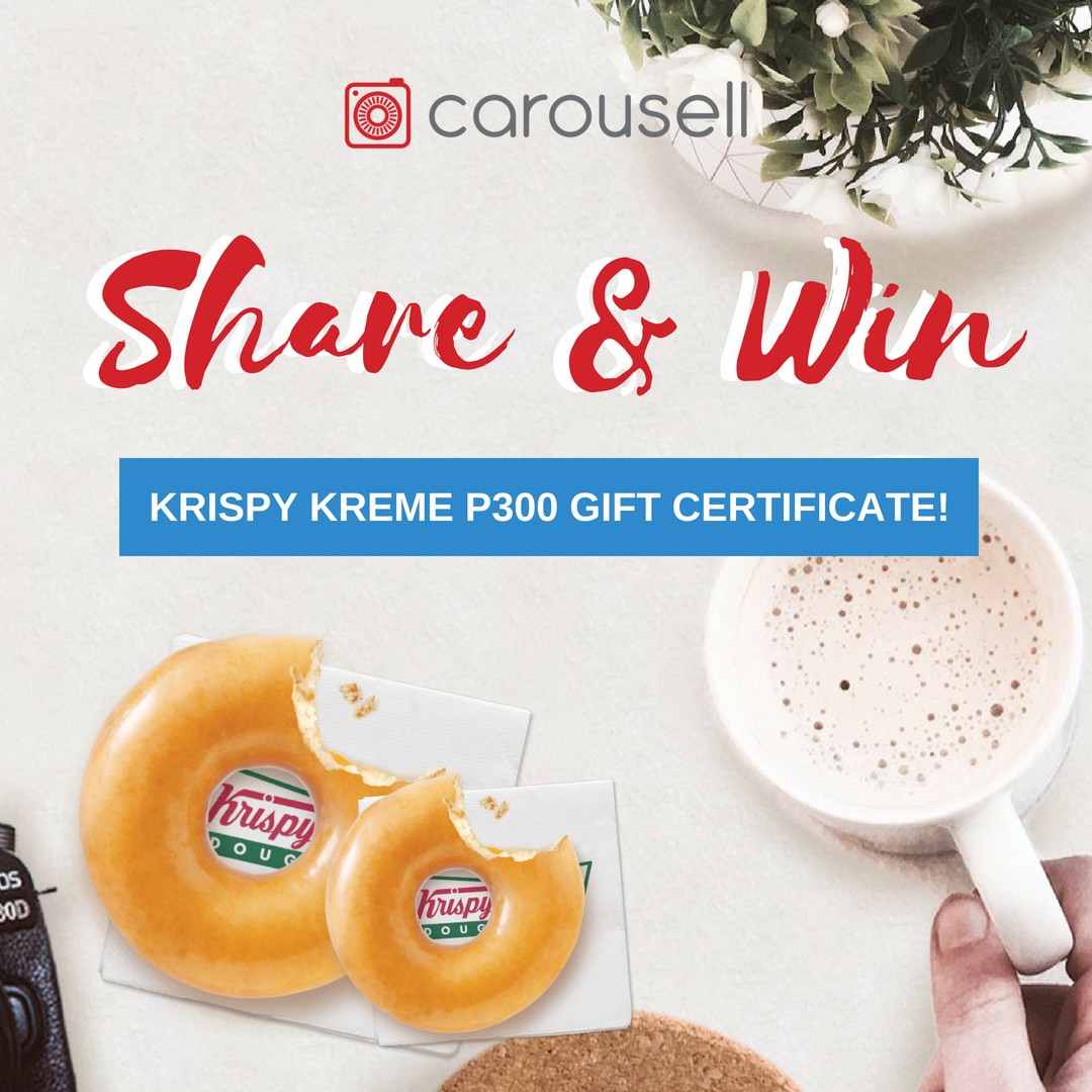 Share & WIN P300 Krispy Kreme Gift Certificate, Community on Carousell