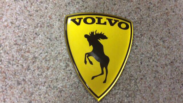 Volvo prancing moose emblem sticker, Car Accessories, Accessories on ...