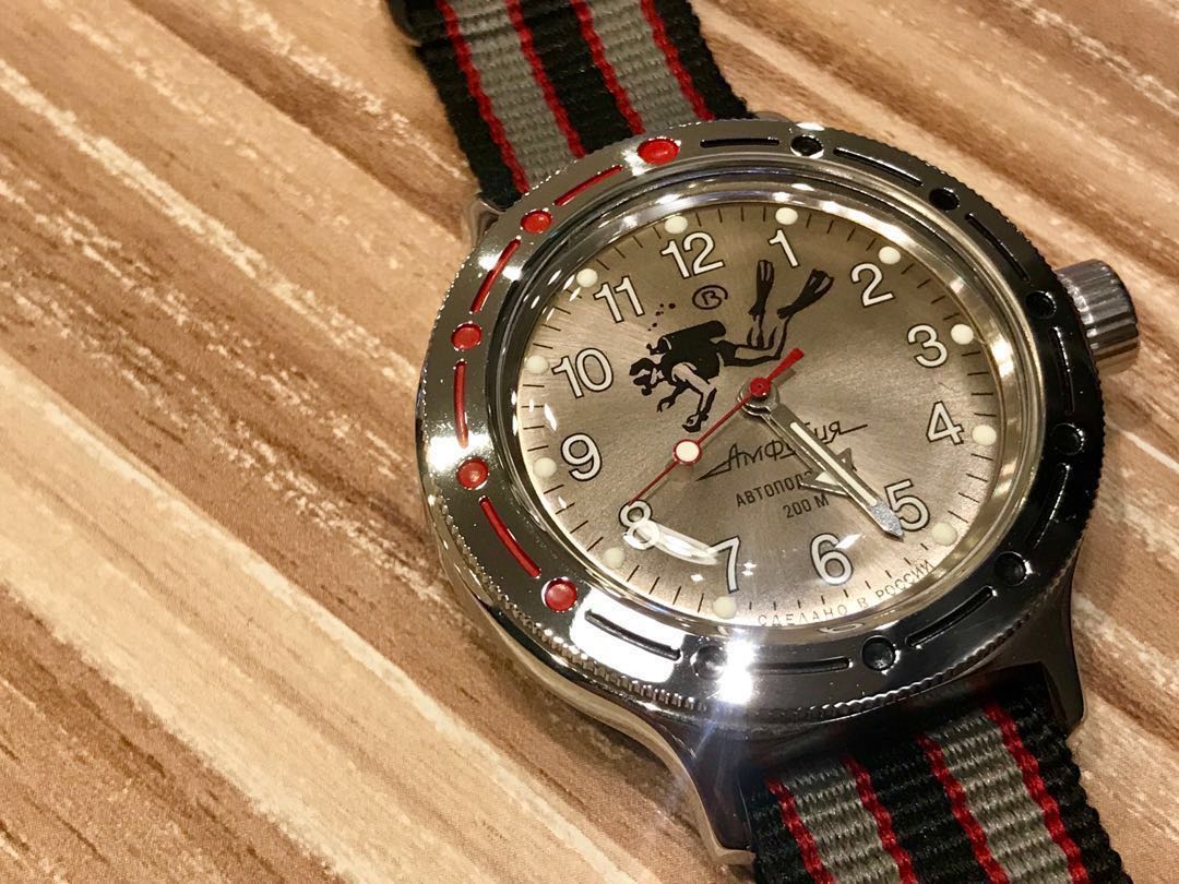 Vostok Amphibia Russian Military Watch, Luxury, Watches on Carousell