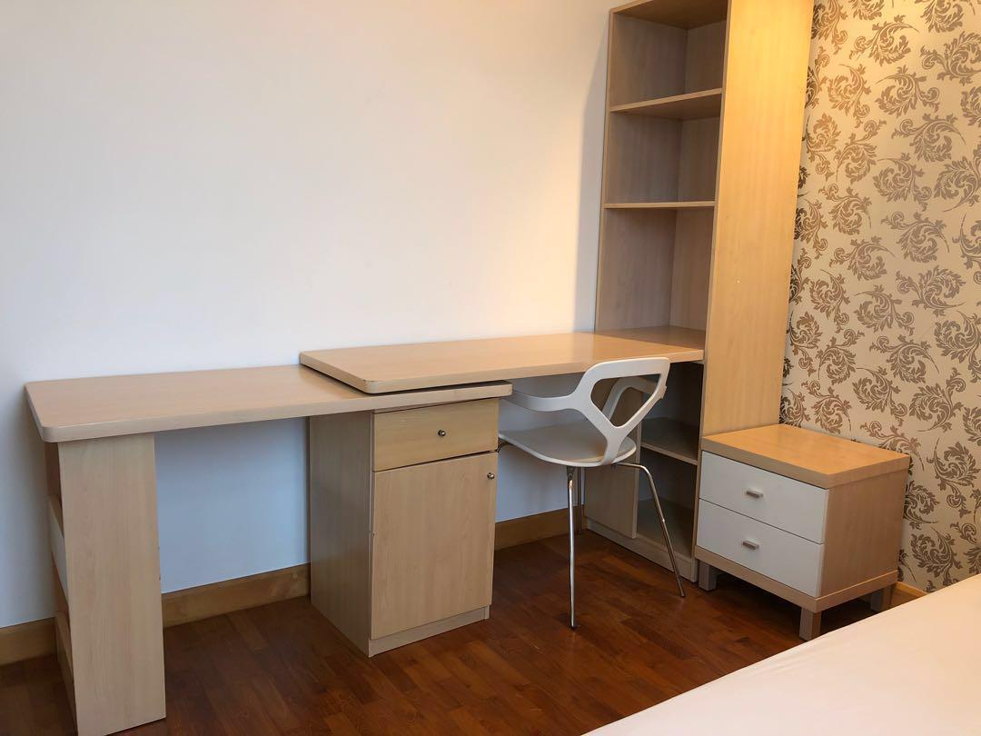 Extendable study table, Furniture & Home Living, Furniture, Tables ...