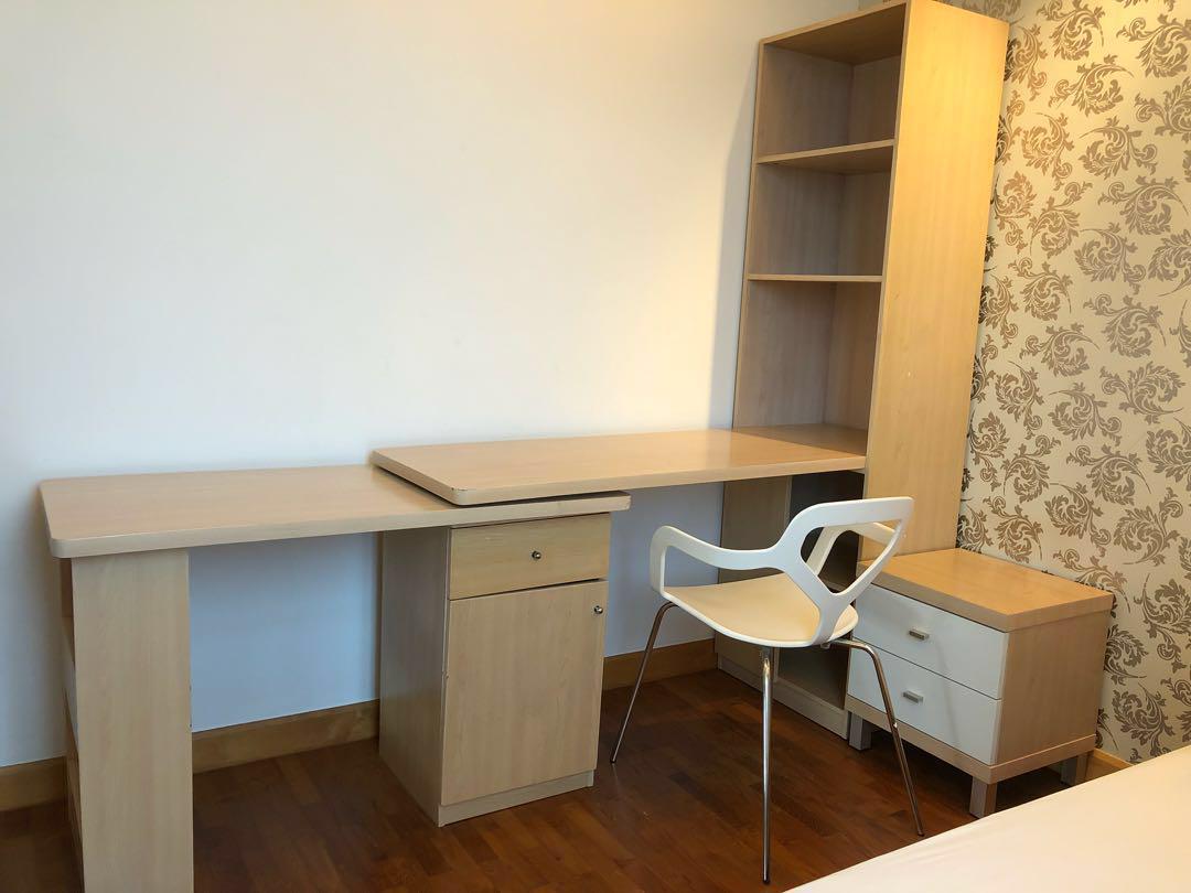 Extendable study table, Furniture & Home Living, Furniture, Tables ...