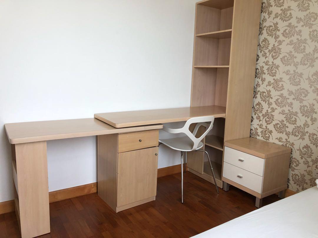 Extendable study table, Furniture & Home Living, Furniture, Tables ...