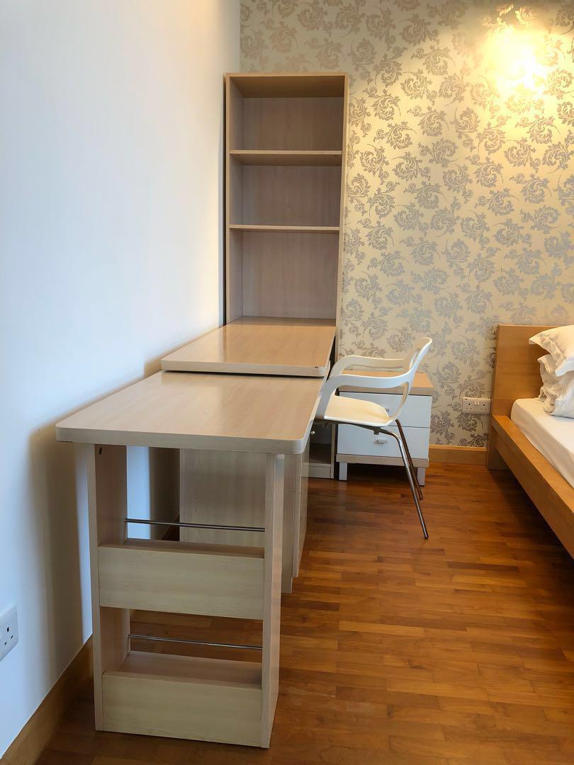 Extendable study table, Furniture & Home Living, Furniture, Tables ...