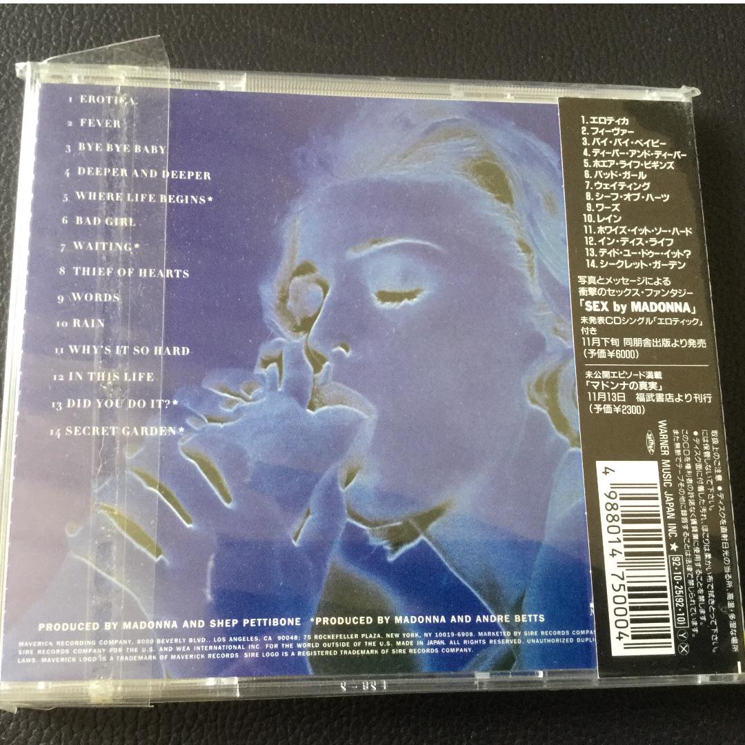Madonna Erotica, Hobbies & Toys, Music & Media, CDs & DVDs on Carousell